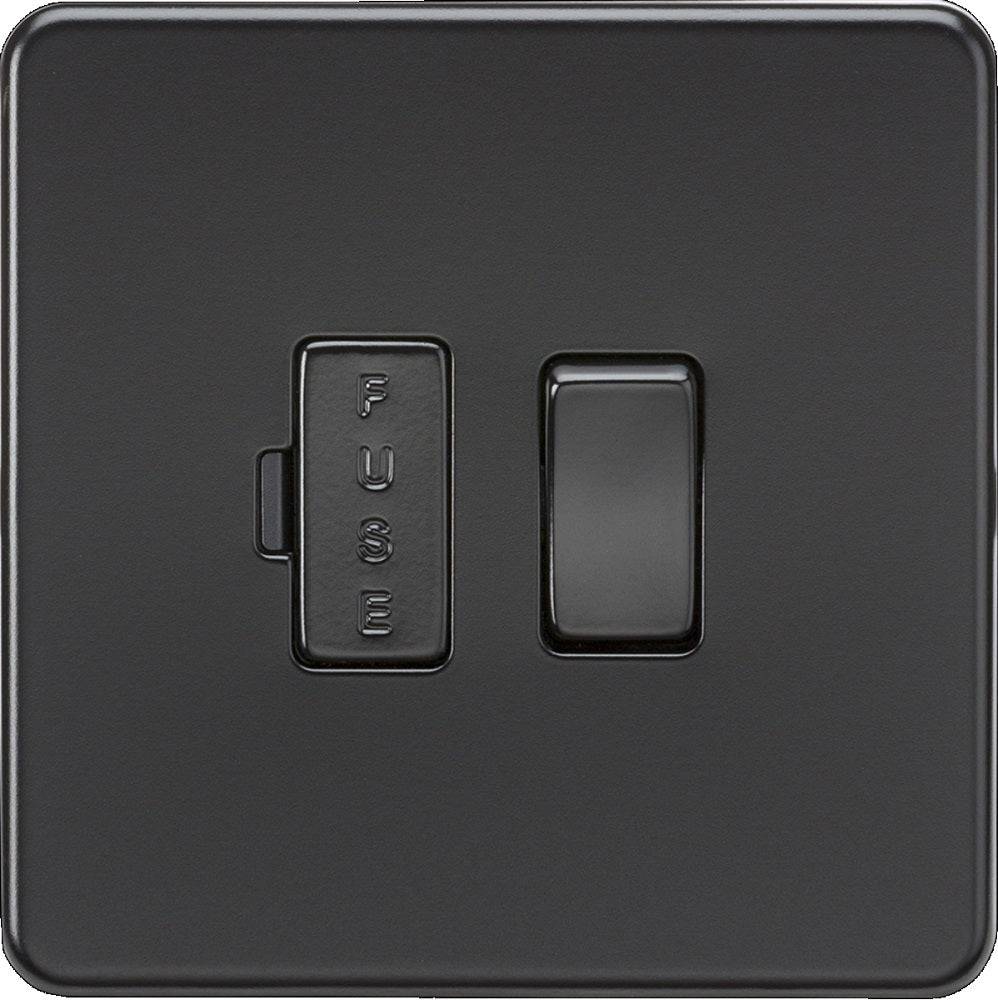 Knightsbridge Screwless Matt Black 13A Switched Spur SF6300MBB | The ... Knightsbridge Screwless Matt Black 13A Switched Spur SF6300MBB | The ...