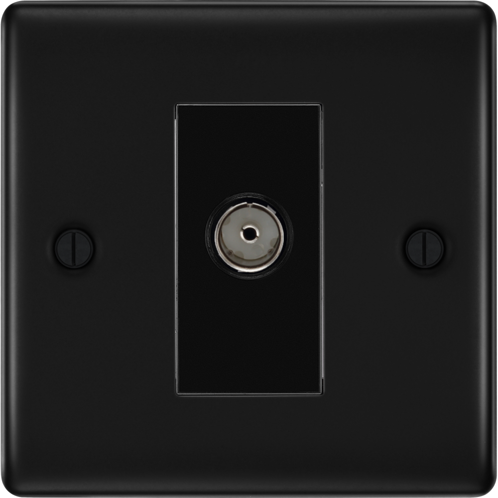 BG Nexus Metal Matt Black Co-axial Socket NFB60B | The Switch Depot