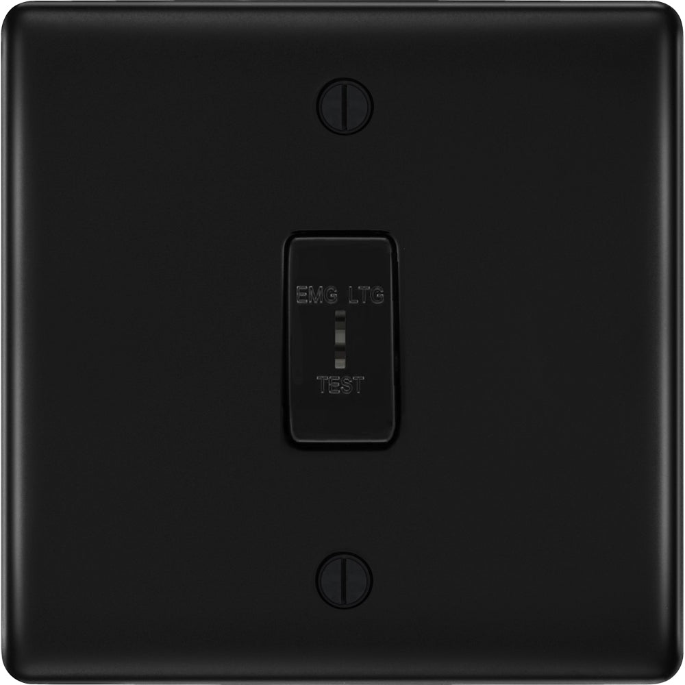 BG Nexus Metal Matt Black Emergency Key Switch NFB12EL | The Switch Depot