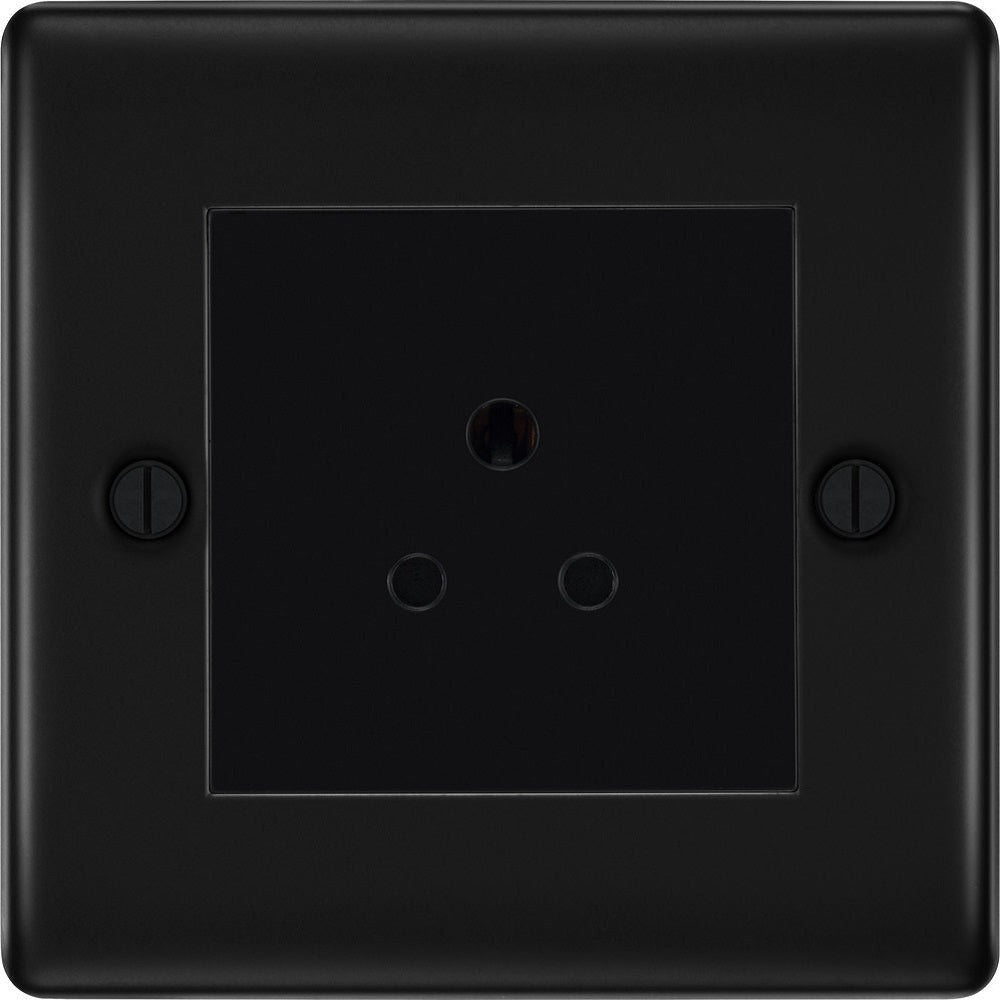BG Nexus Metal Matt Black 2A Unswitched Socket NFB28MB | The Switch Depot