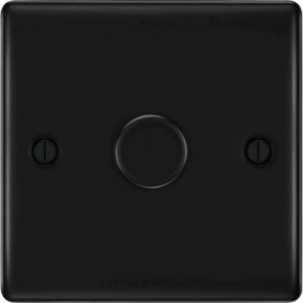 BG Nexus Metal Matt Black 1G Dimmer Switch NFB81 | The Switch Depot