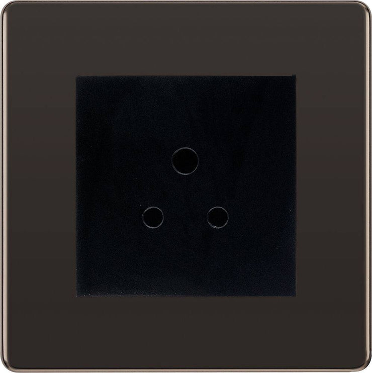 BG Screwless Black Nickel 2A Unswitched Socket FBN28MB | The Switch Depot