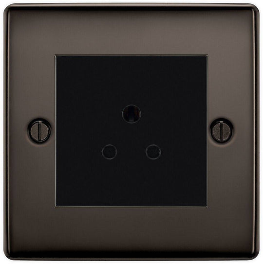Nexus Metal Black Nickel 5A Unswitched Socket NBN29B | The Switch Depot