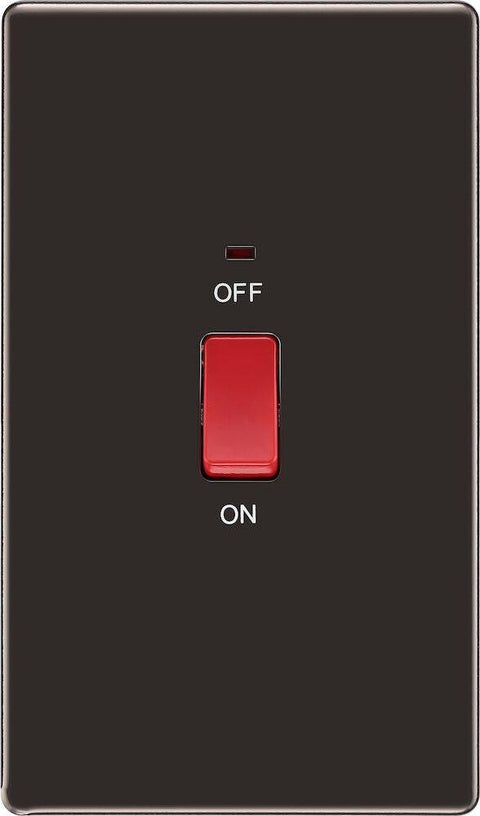 BG Screwless Black Nickel 45A Cooker Switch with Neon FBN72 | The ...