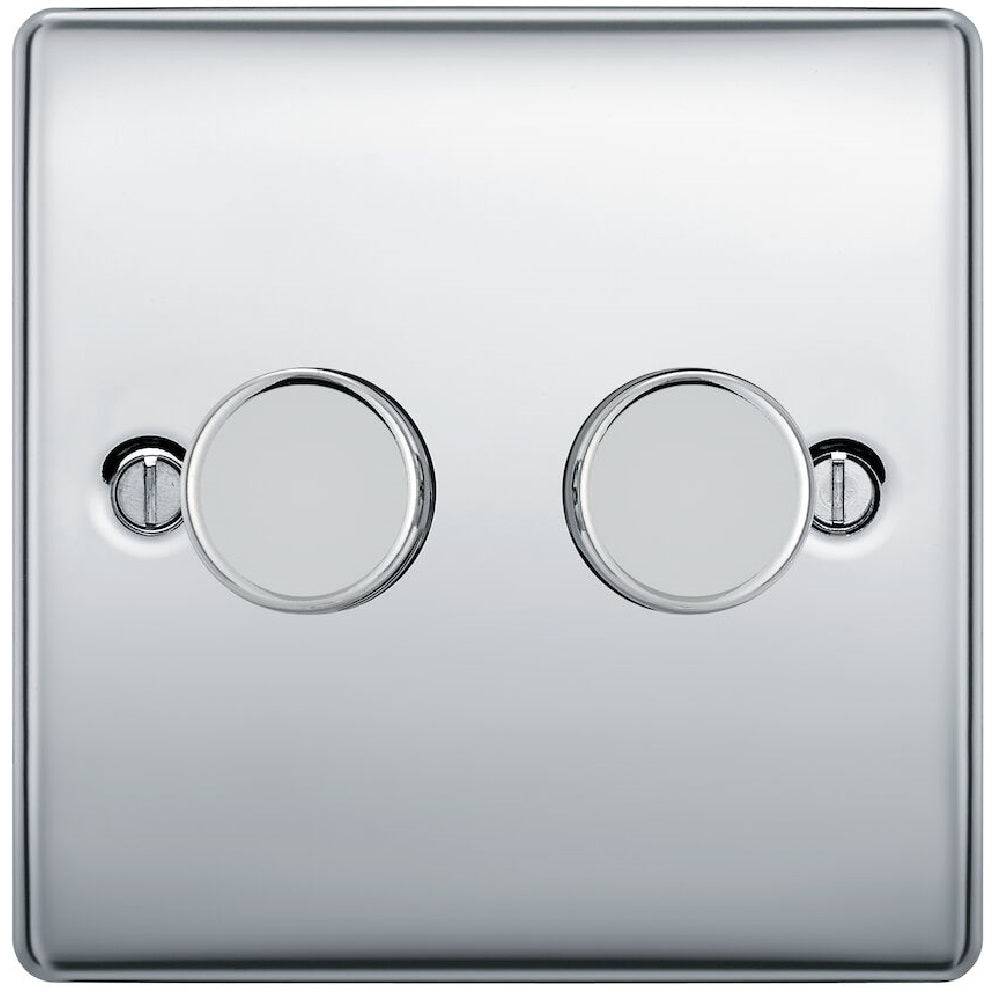Nexus Metal Polished Chrome 2G Dimmer Switch NPC82 | The Switch Depot
