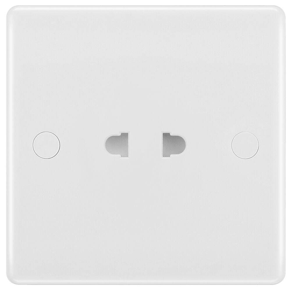 BG Moulded White PVC 16A 1G Shuttered Euro Socket 897 | The Switch Depot