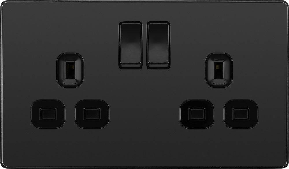 BG Evolve Polycarbonate Black Chrome Double Socket PCDBC22B | The ...
