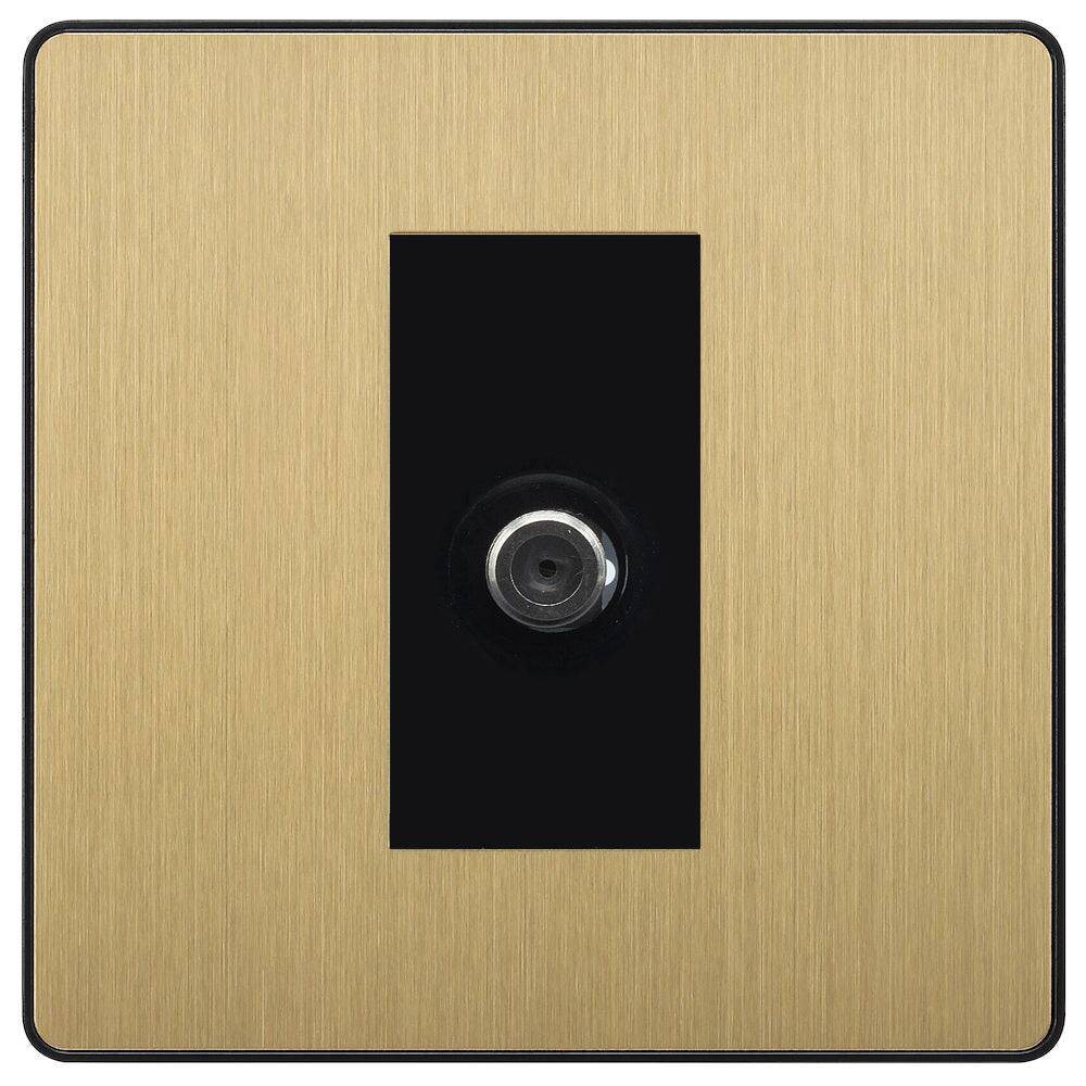 BG Evolve Polycarbonate Satin Brass Satellite Socket PCDSB61B | The ...