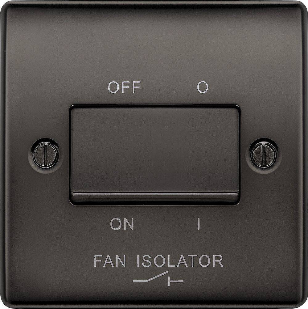 Nexus Metal Black Nickel Fan Isolator Switch NBN15 | The Switch Depot