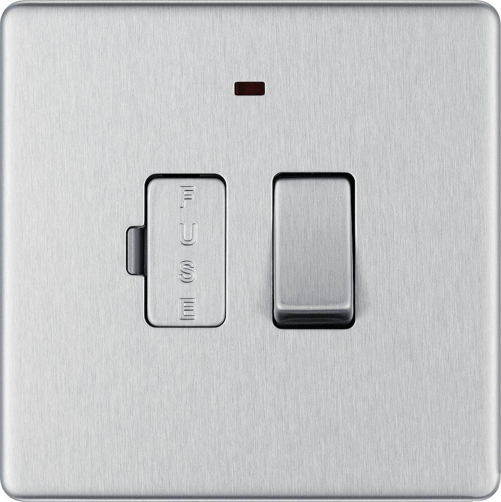 BG Screwless Brushed Steel 13A Switched Spur with Neon FBS52 | The ...