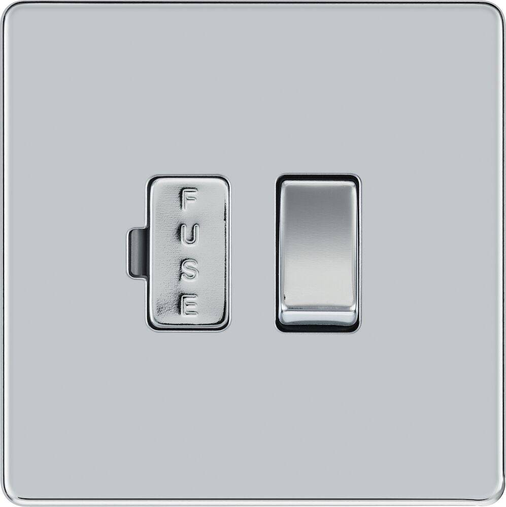 BG Screwless Polished Chrome 13A Switched Spur FPC50 | The Switch Depot