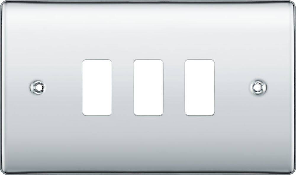 Nexus Metal Polished Chrome 3G Grid Plate RNPC3 | The Switch Depot