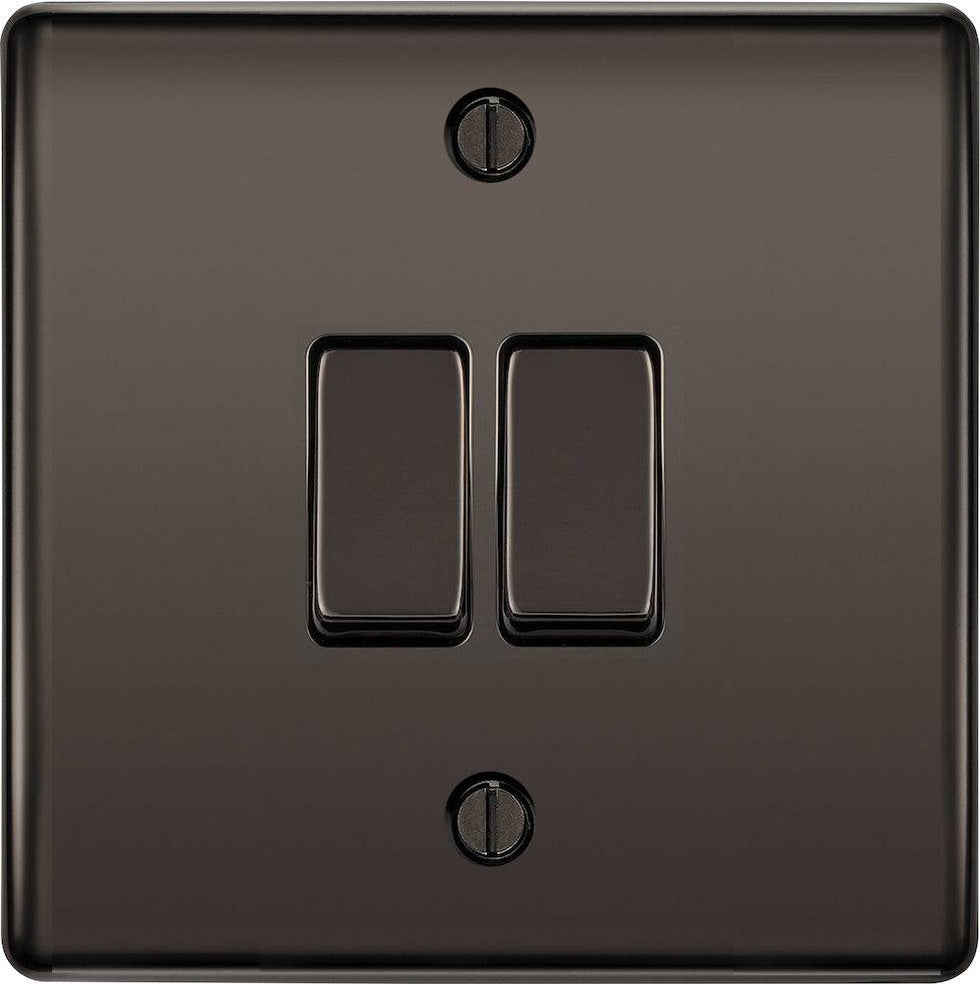 Nexus Metal Black Nickel 2W & Intermediate Light Switch NBN2WINT | The ...