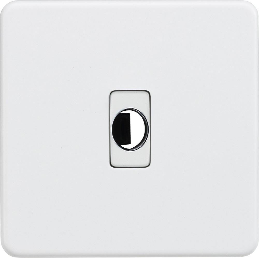 Knightsbridge Screwless Matt White Flex Outlet SFFLEXMW | The Switch Depot