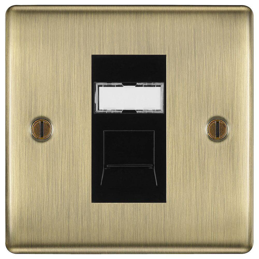 Nexus Metal Antique Brass Cat6 Data Outlet Socket NABRJ4516B | The ...