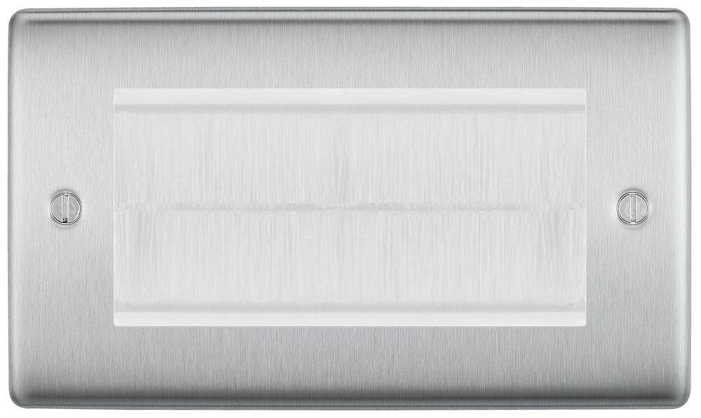 Nexus Metal Brushed Steel 4G Cable Brush Outlet NBSEMR4BRW | The Switch ...