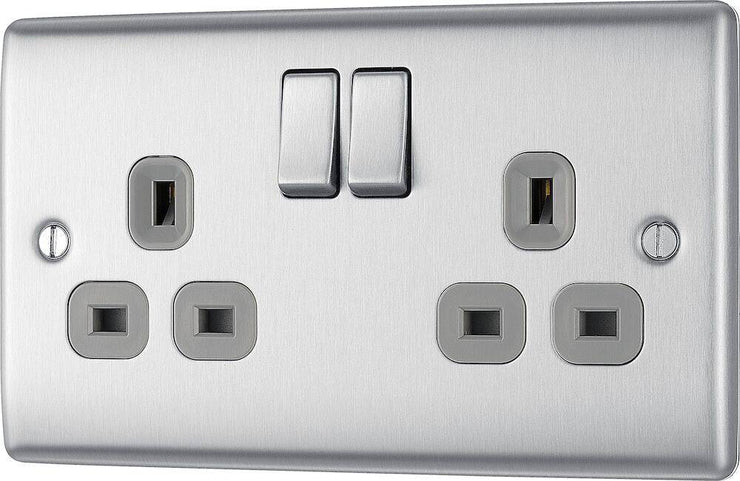 Decorative Brushed Steel Switches & Sockets | The Switch Depot