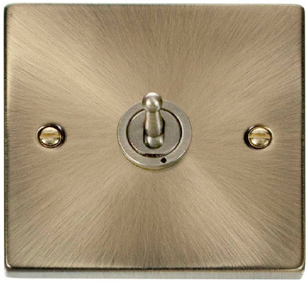 Click Deco Antique Brass 1G Toggle Switch VPAB421 | The Switch Depot
