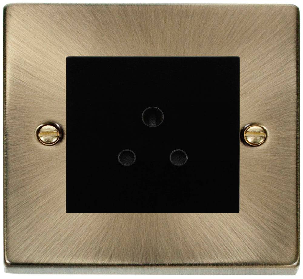 Click Deco Antique Brass 5A Unswitched Socket VPAB038MBK | The Switch Depot